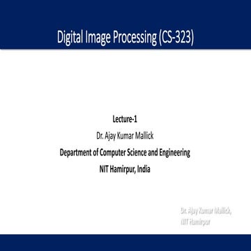 Digital_image_processing introduction ppt for basic understanding | PDF