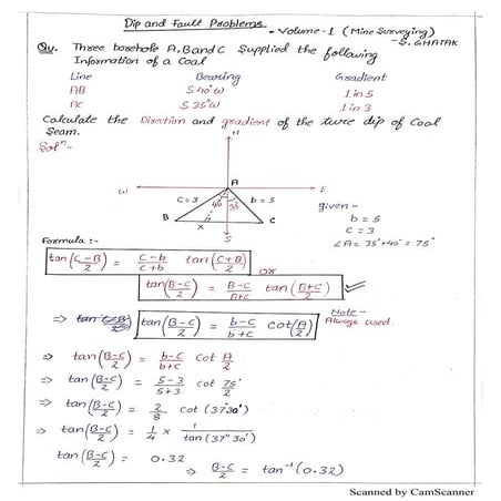 Dip and fault problem | PDF