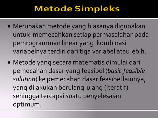 Makalah kelompok 4 metode simpleks | PDF
