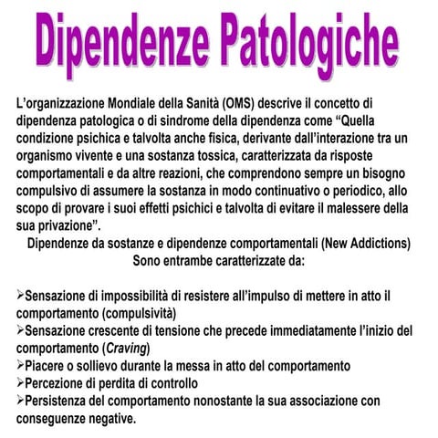 Progetto Telemouse: Dipendenze patologiche di ieri e oggi [Sibilla ...