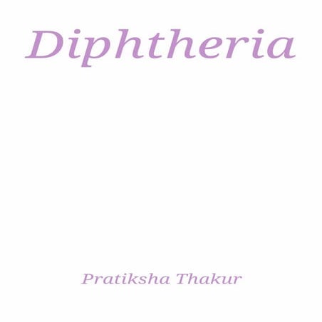 Diphtheria | PDF