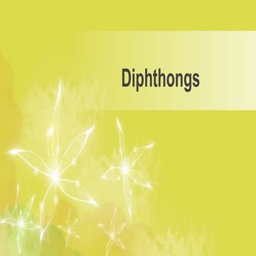Diphthongs | PPT