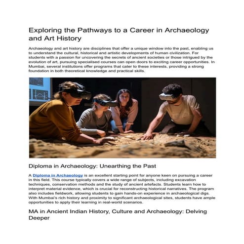 Exploring MA In Ancient Indian History, Culture And Archaeology In ...