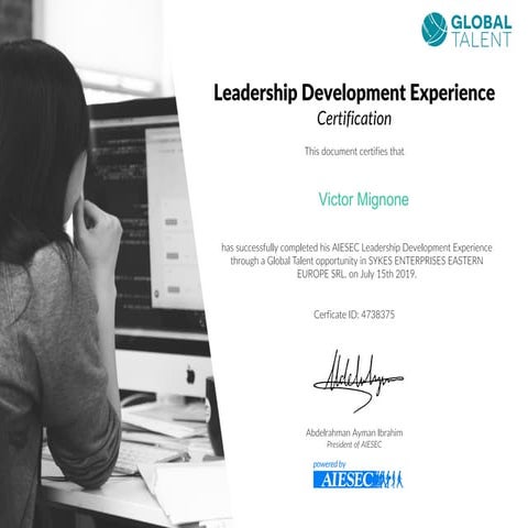 Diploma aiesec romania | PPT