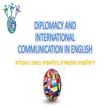 Diplomacy and international communication in english | PPTX