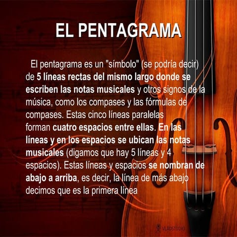 Las líneas y espacios del pentagrama | PPTX
