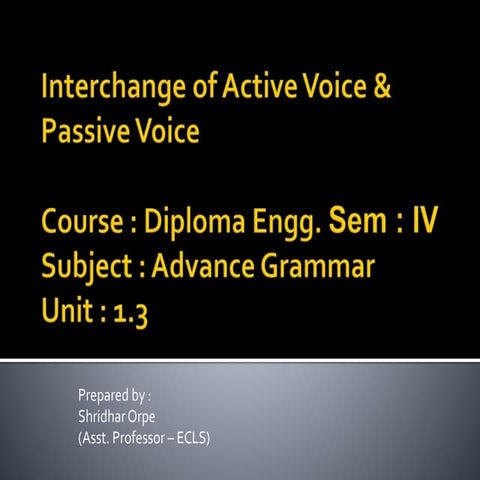 PASSIVE/ ACTIVE VOICE WORKSHEET | DOCX