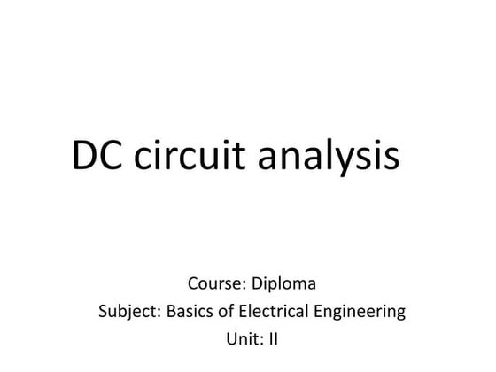 Introduction and DC Theory | PPT