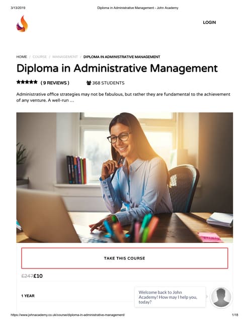 Office Management and Administration Diploma - CPD Accredited | PDF