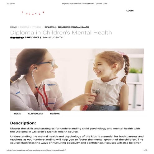 Child Psychology and Child Care Diploma | DOCX
