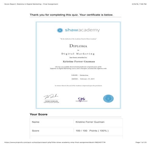 Diploma in Digital Marketing | PDF