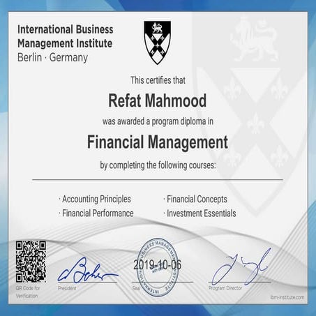 Diploma in financial_management | PDF