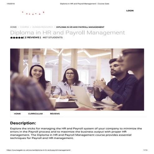Diploma in HR and Payroll Management - Course Gate | PDF