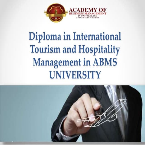 Diploma in international tourism and hospitality management in abms ...