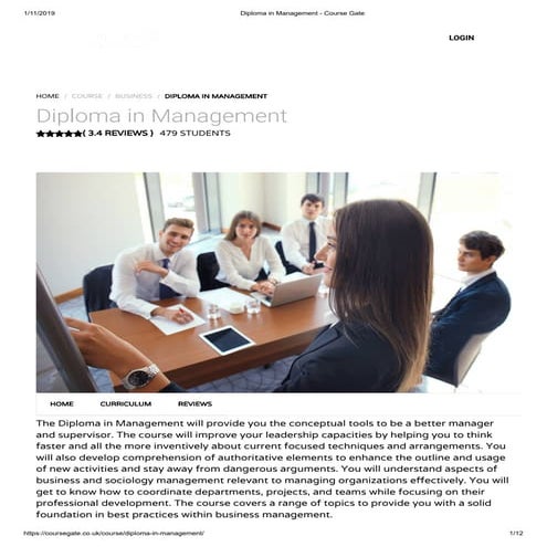 Diploma in Management - Course Gate | PDF