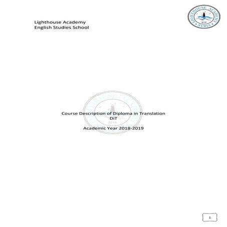 Diploma in translation | PDF