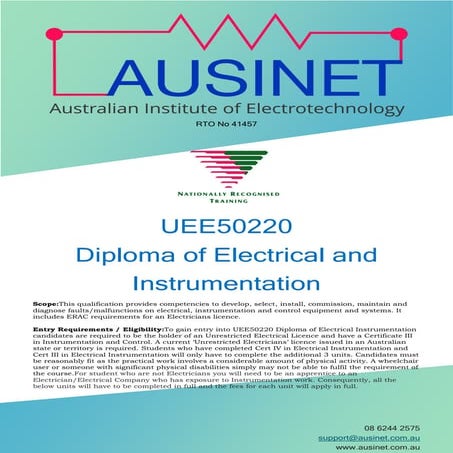 Diploma of electrical and instrumentation | PDF