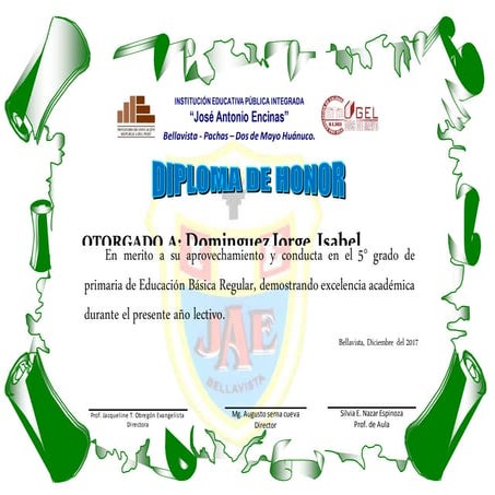 Diplomas de primaria | DOCX
