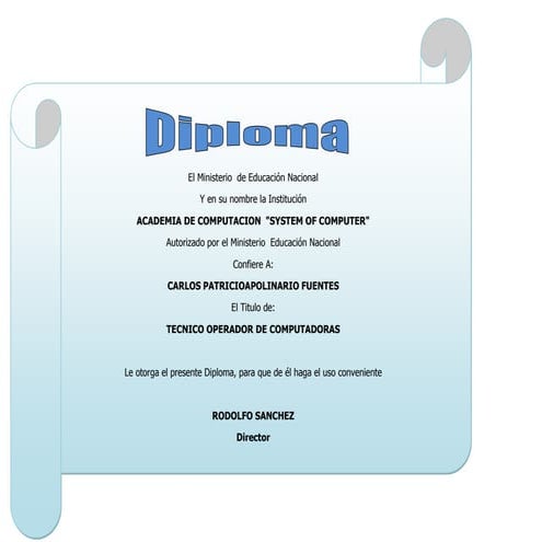 Diplomas en word | DOCX