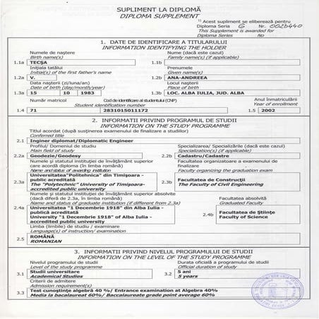 Diploma supplement | PDF