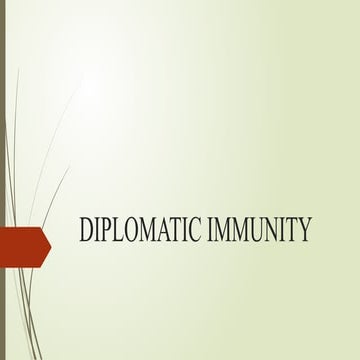 DIPLOMATIC IMMUNITY in Conflict of law.pptx