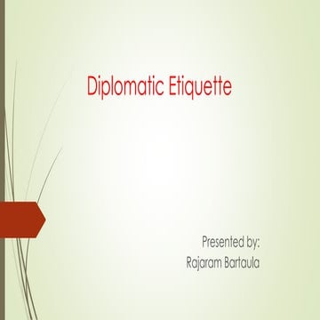 Diplomatic Etiquette, prepared for staff college.pdf