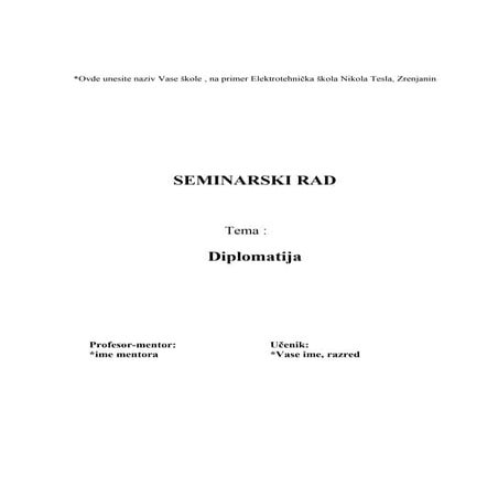 Diplomatija | PDF