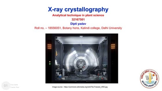 X ray crystallography | PPTX | Chemistry | Science