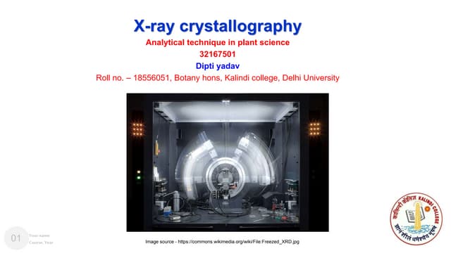 X- ray Crystallograpy | PPTX | Chemistry | Science