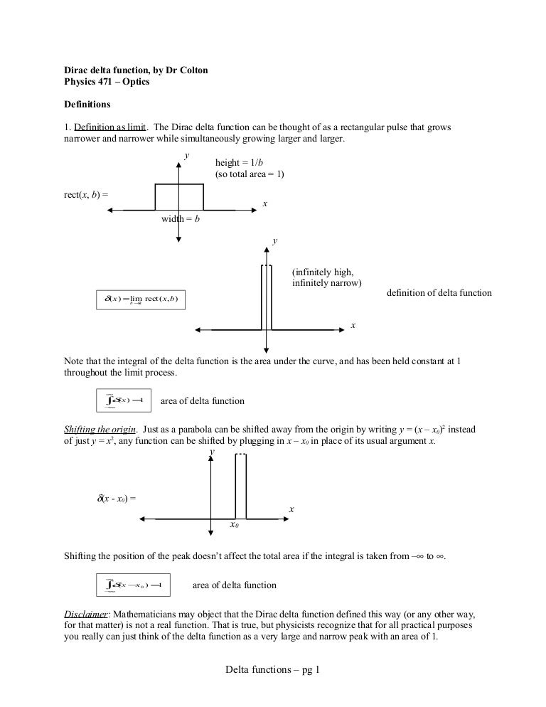 signal and system Dirac delta functions (1)
