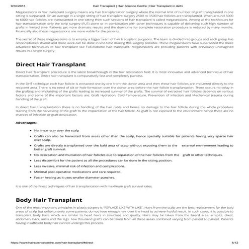 Diract hair transplant | PDF