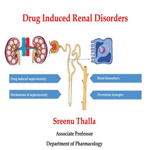 Pharmacotherapy of Drug induced kidney disease | PPTX