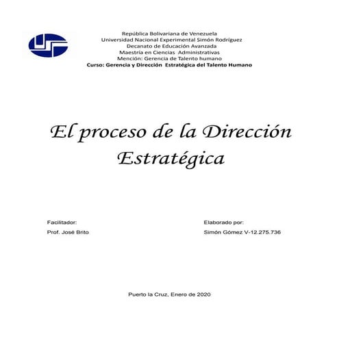 Gestión y Control estratégico, de lo cual | PPTX