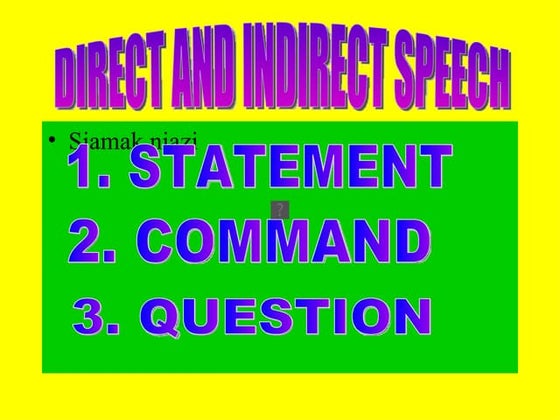 Direct indirect Speech | PPTX