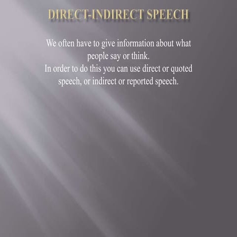 Direct indirect speech | PPTX