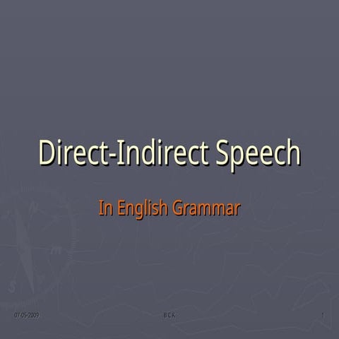 Direct and Indirect Speech | PPT