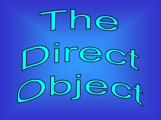 Direct and-indirect-objects-power point | PPT