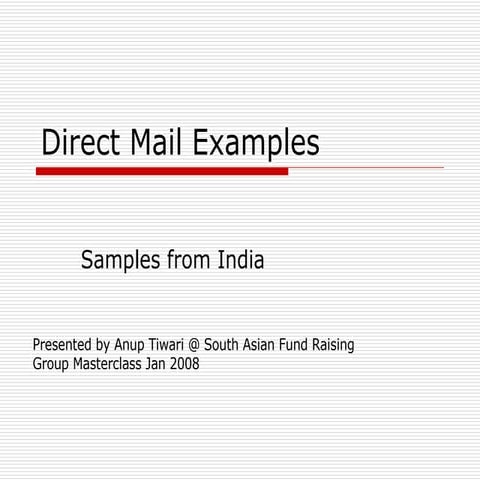 Direct Mail Examples | PPT