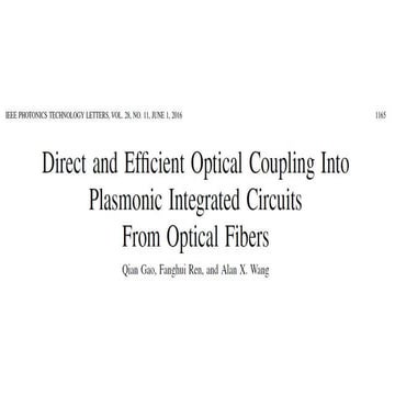 Direct and efficient optical coupling into plasmonic integrated ...