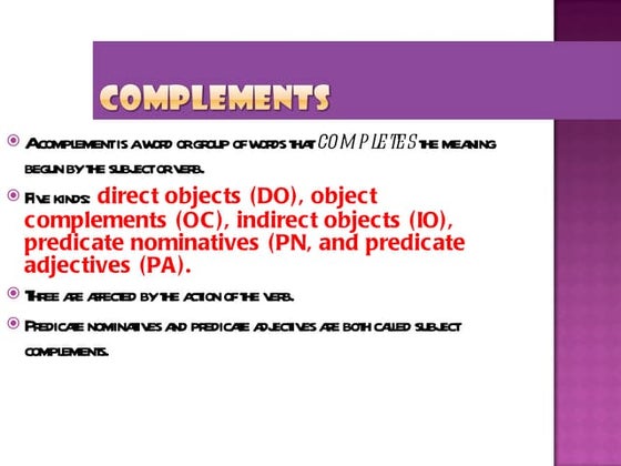 Direct and-indirect-objects-power point | PPT