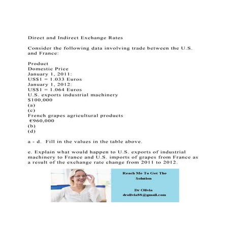 Direct and Indirect Exchange RatesConsider the following dat.docx