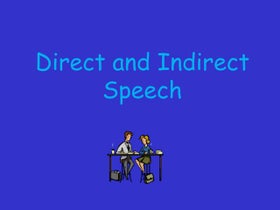Direct indirect Speech | PPT