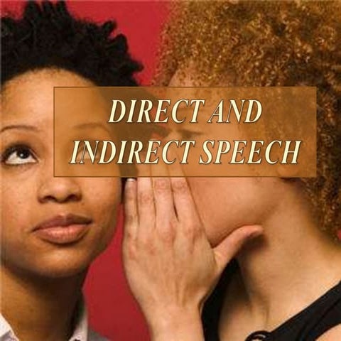 Direct and indirect speech | PPT