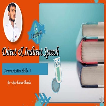 Direct and indirect speech - Ajay Shukla CSE | PPT