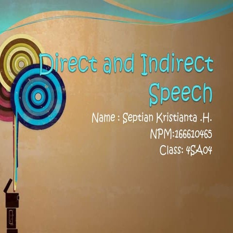 Direct and indirect speech kimkim | PPT