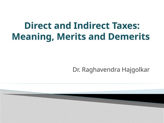 Direct and indirect taxes | PPT