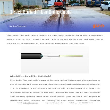 Direct Buried Fiber Optic Cable | PDF