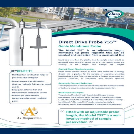Direct drive probe model 755 datasheet | PDF