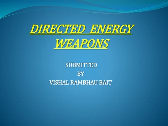 Direct energy weapons | PPT