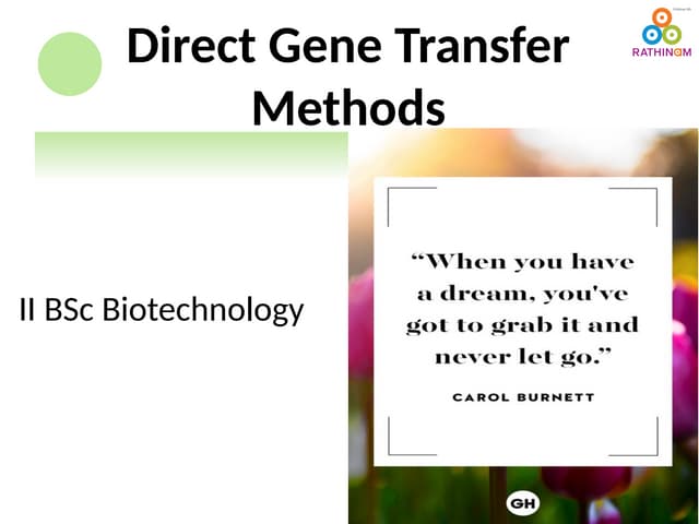 Gene transfer methods | PPTX